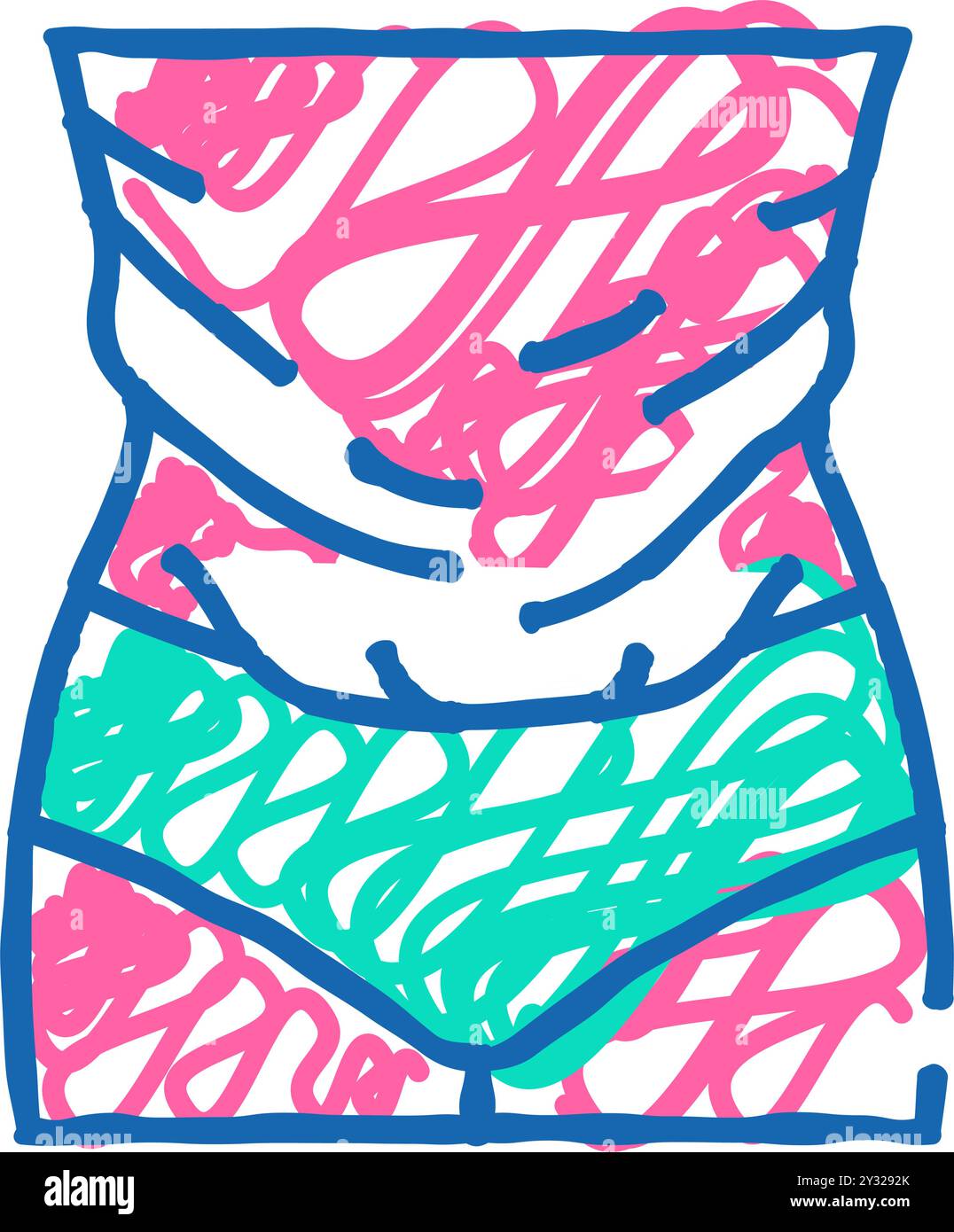 stretched skin flat icon doodle illustration Stock Vector Image & Art ...