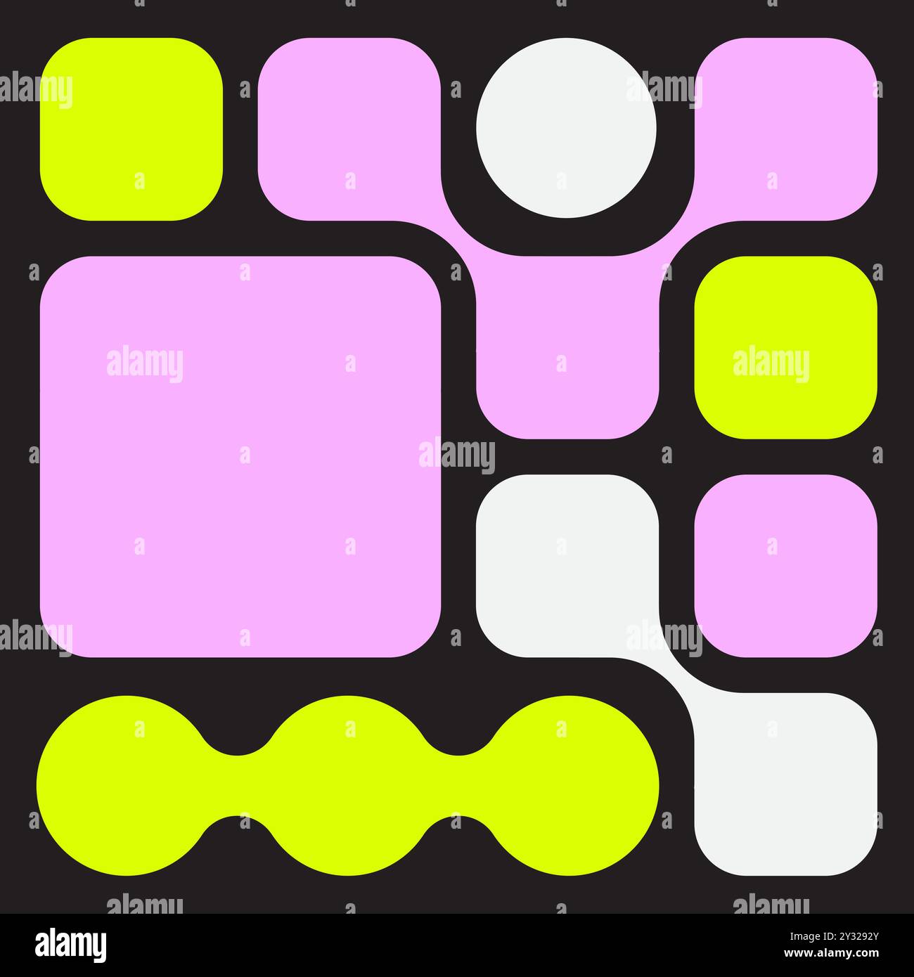 Y2K Trendy Geometry Futuristic shapes. Naive Design elements, Simple bento design. Label pack ...