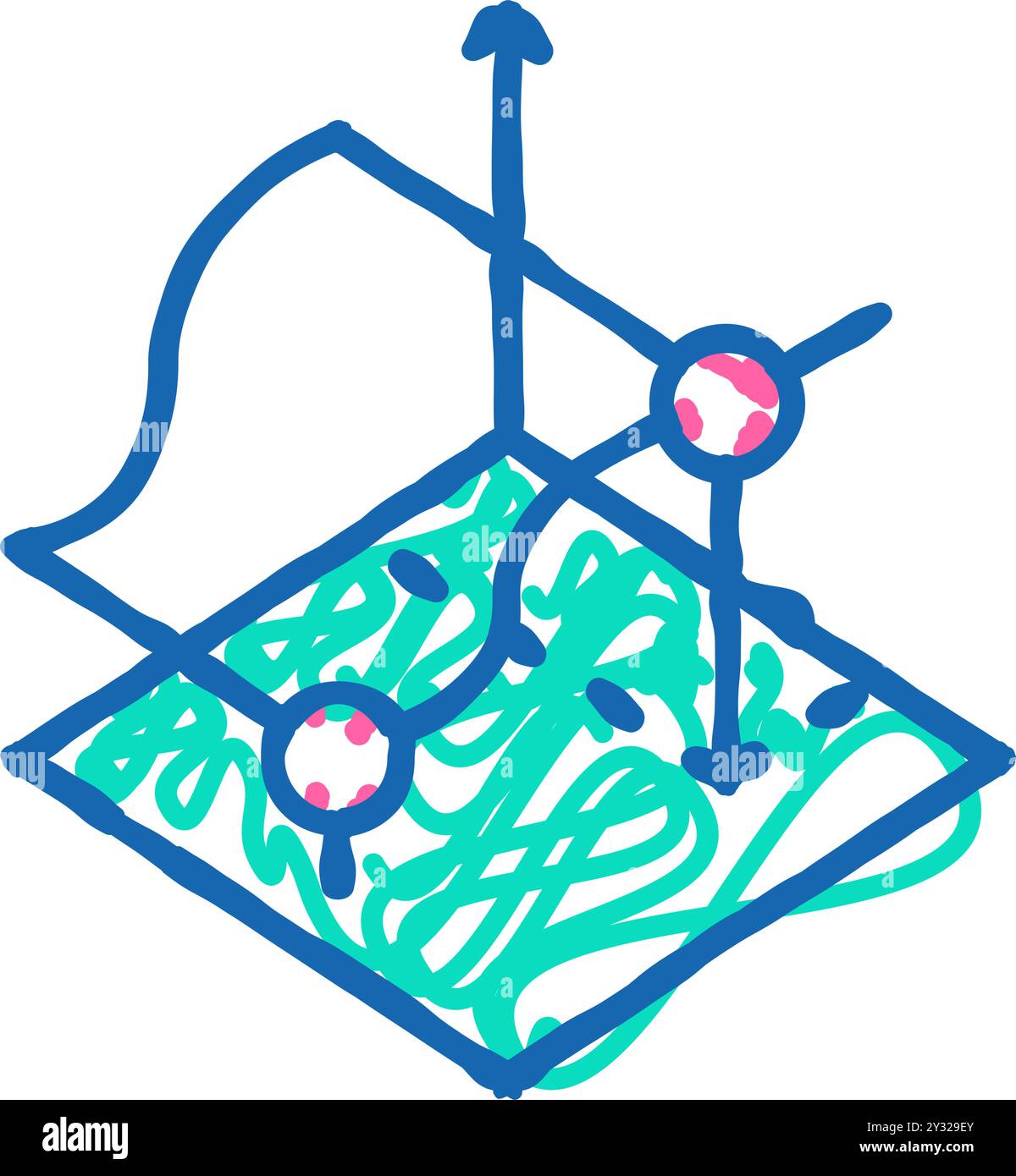 3d tracking flat icon doodle illustration Stock Vector Image & Art - Alamy