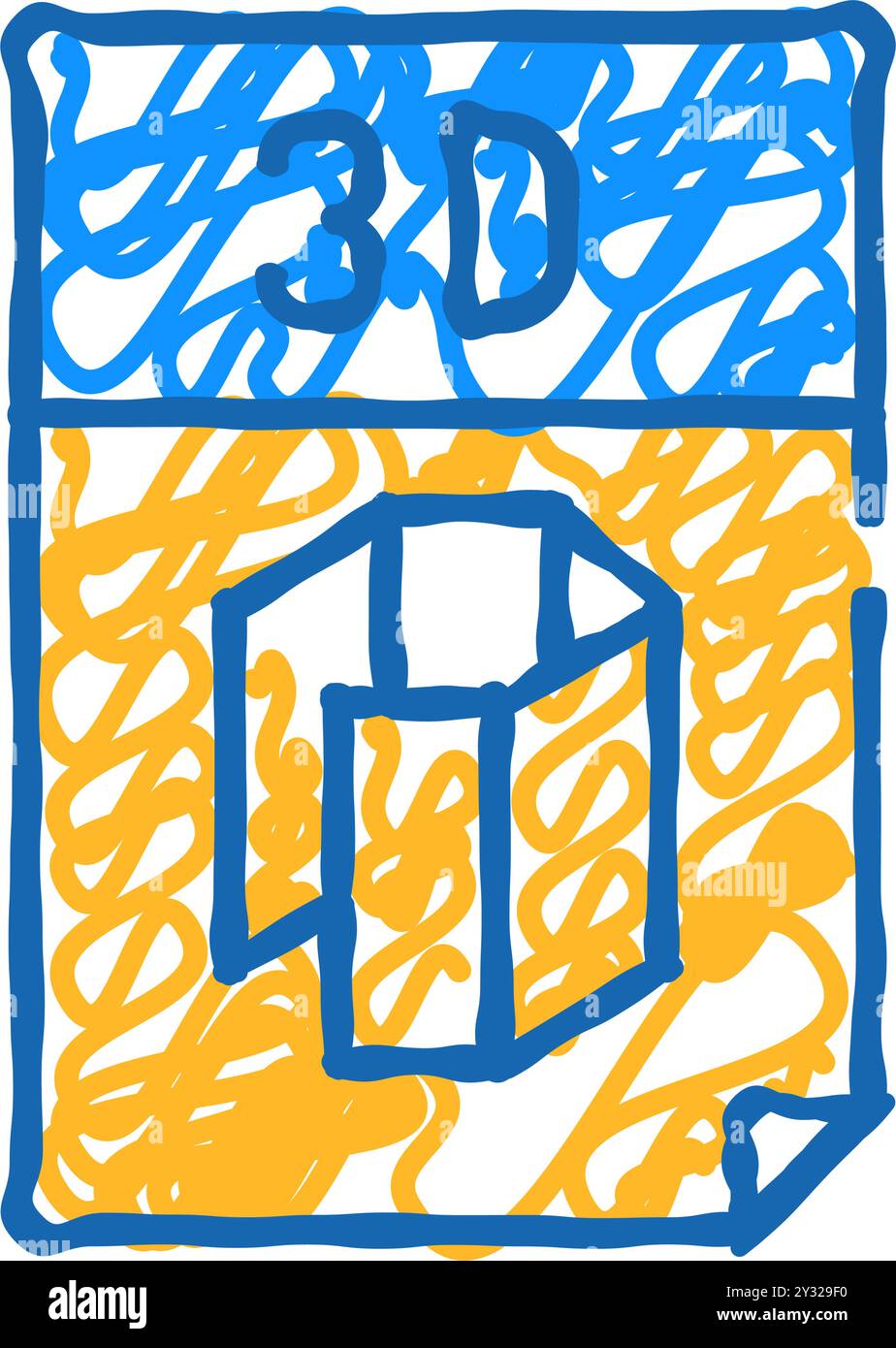 computer file for printing on printer icon doodle illustration Stock ...