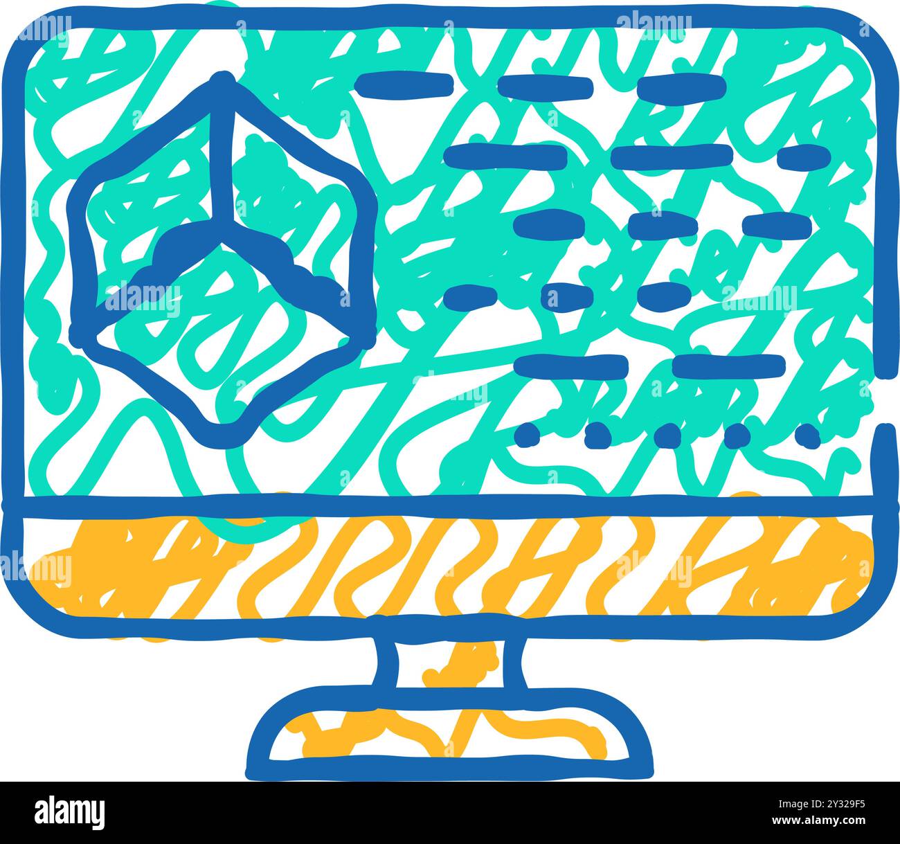 programming vr flat icon doodle illustration Stock Vector Image & Art ...