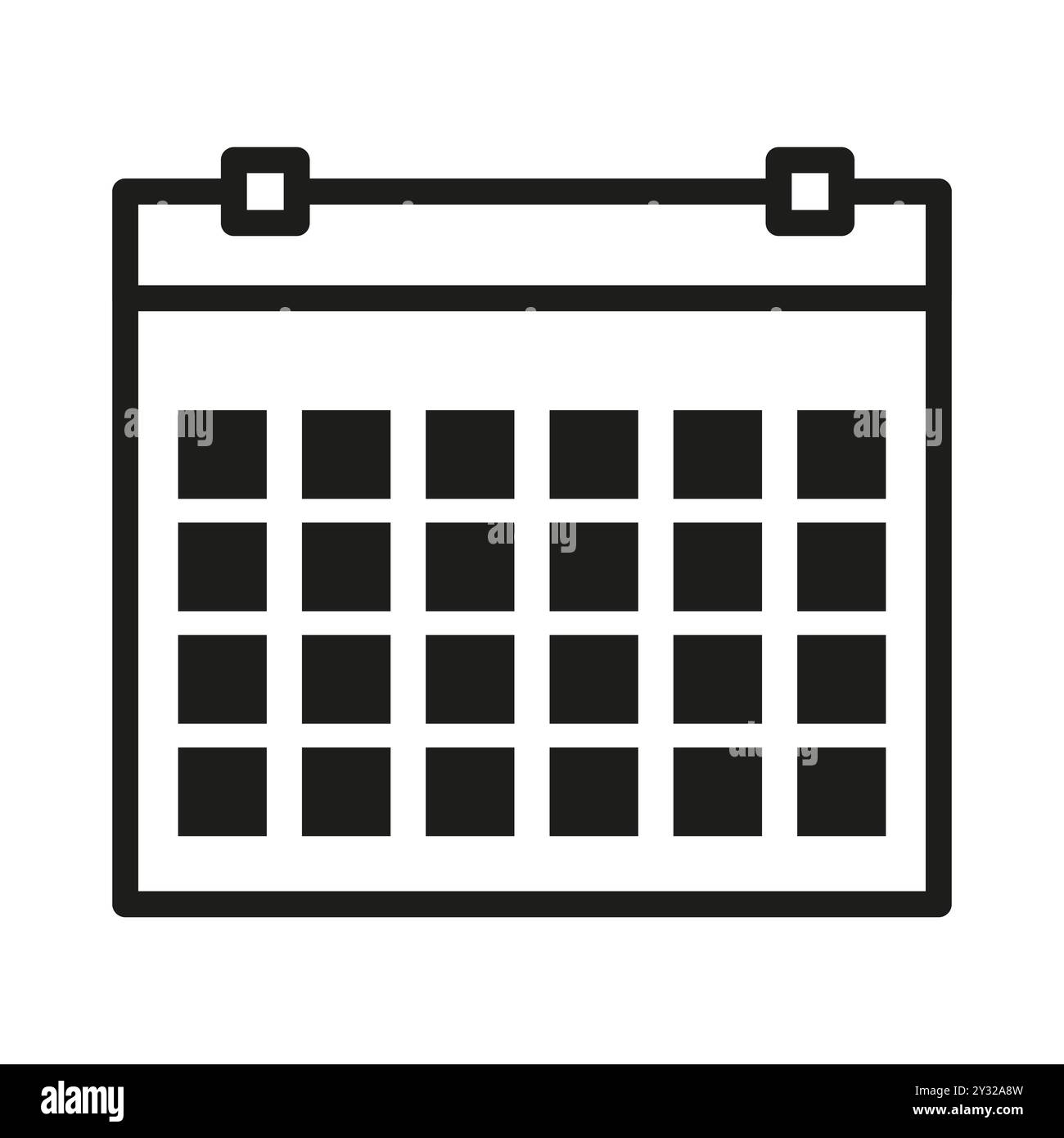 Calendar icon. Monthly schedule symbol. Grid outline. Vector element ...