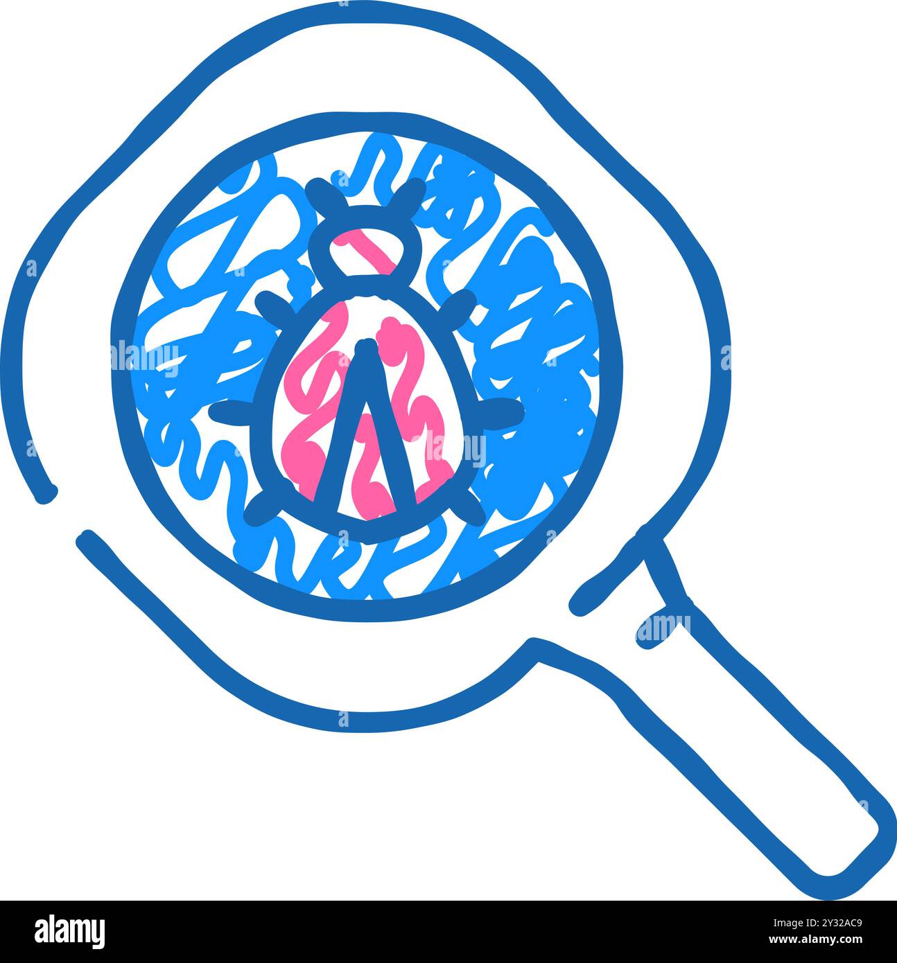 research animal on fleas icon doodle illustration Stock Vector Image ...