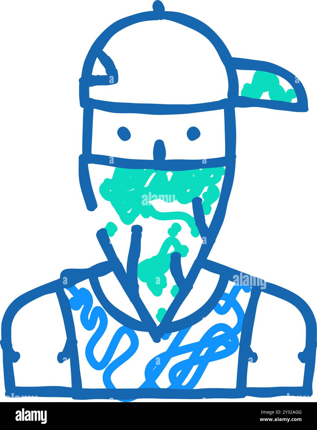 gangsta rapper flat icon doodle illustration Stock Vector Image & Art - Alamy