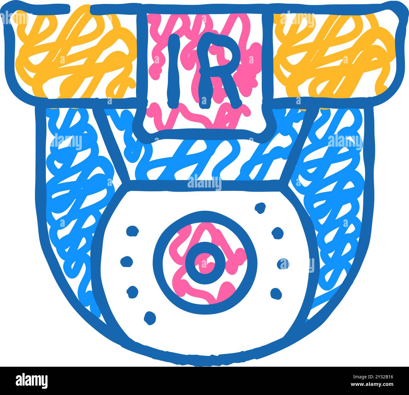 infrared video camera icon doodle illustration Stock Vector Image & Art ...