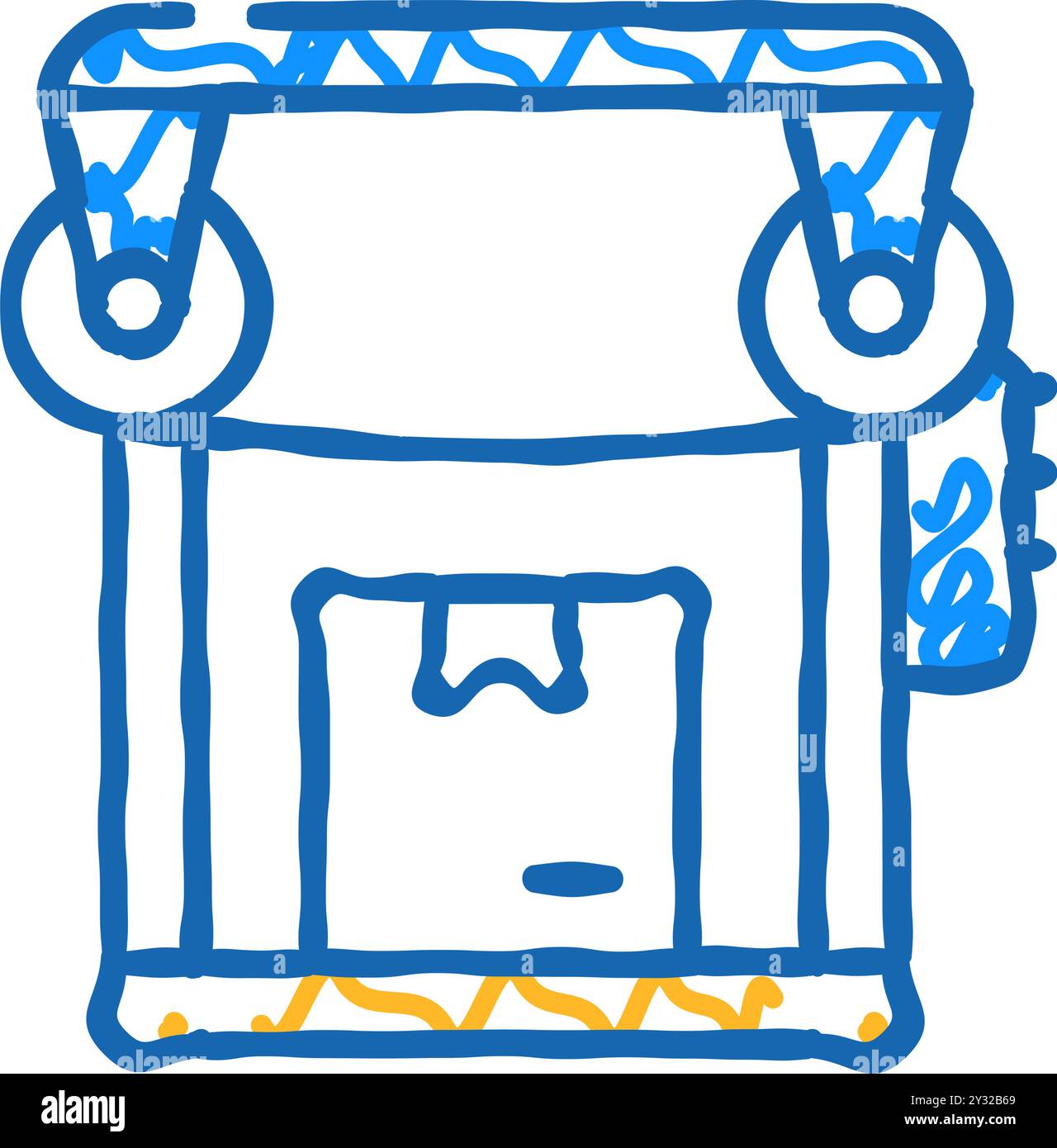 packaging machine flat icon doodle illustration Stock Vector Image ...