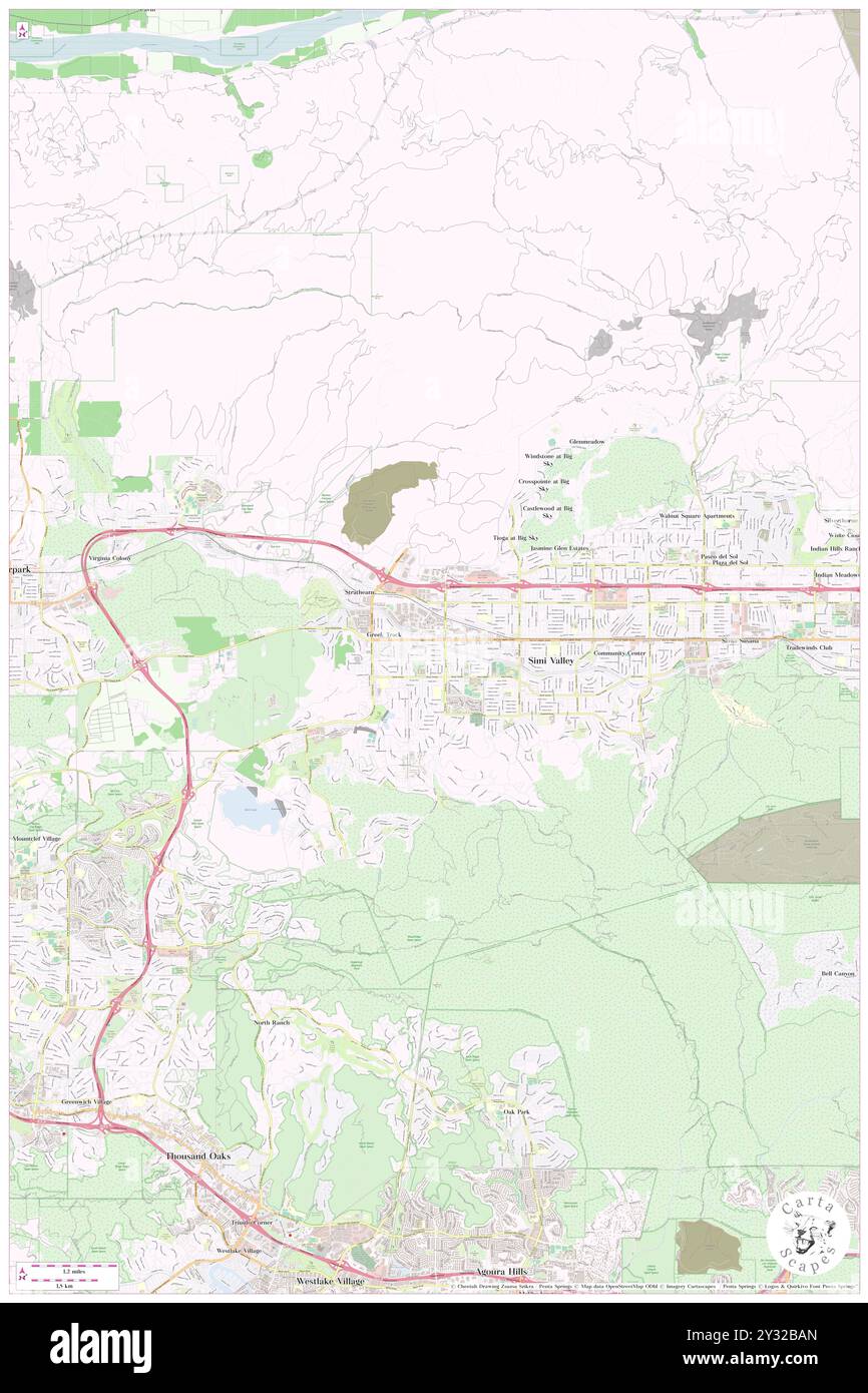 Map of simi valley Cut Out Stock Images & Pictures - Alamy