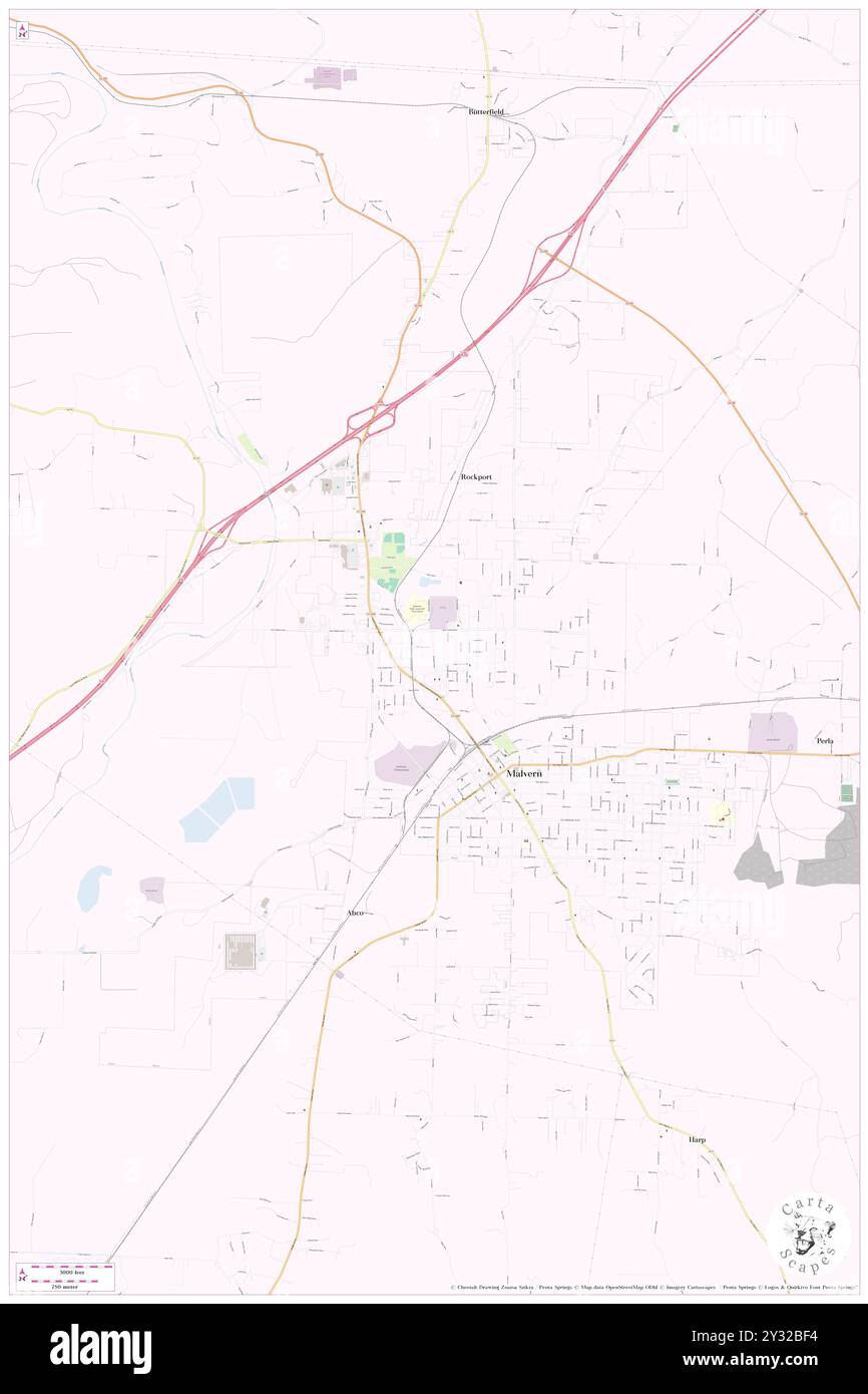Malvern arkansas map Cut Out Stock Images & Pictures - Alamy
