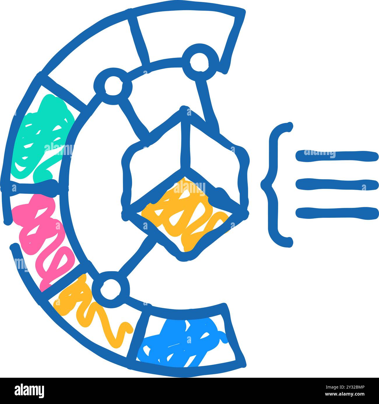 color matching flat icon doodle illustration Stock Vector Image & Art ...