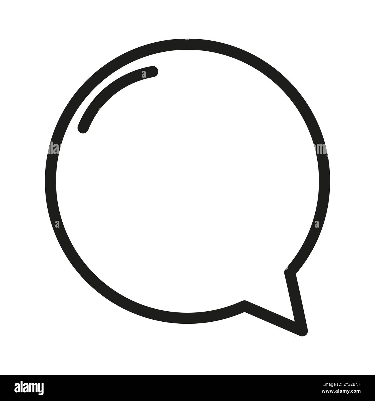Minimalistic black speech bubble bold hi-res stock photography and ...