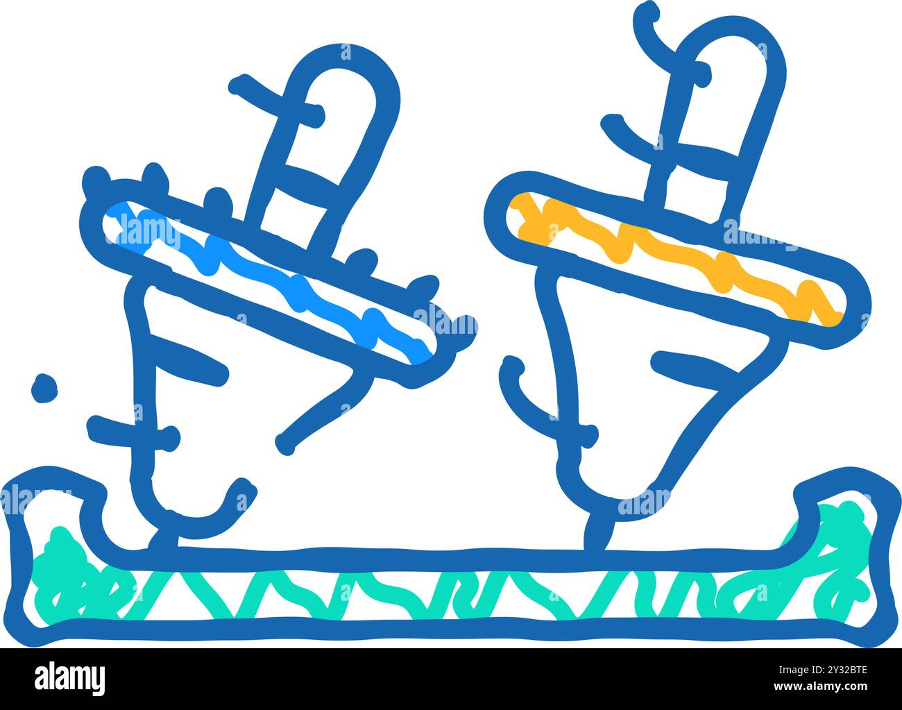 whirligigs battle toy, beyblade icon doodle illustration Stock Vector ...