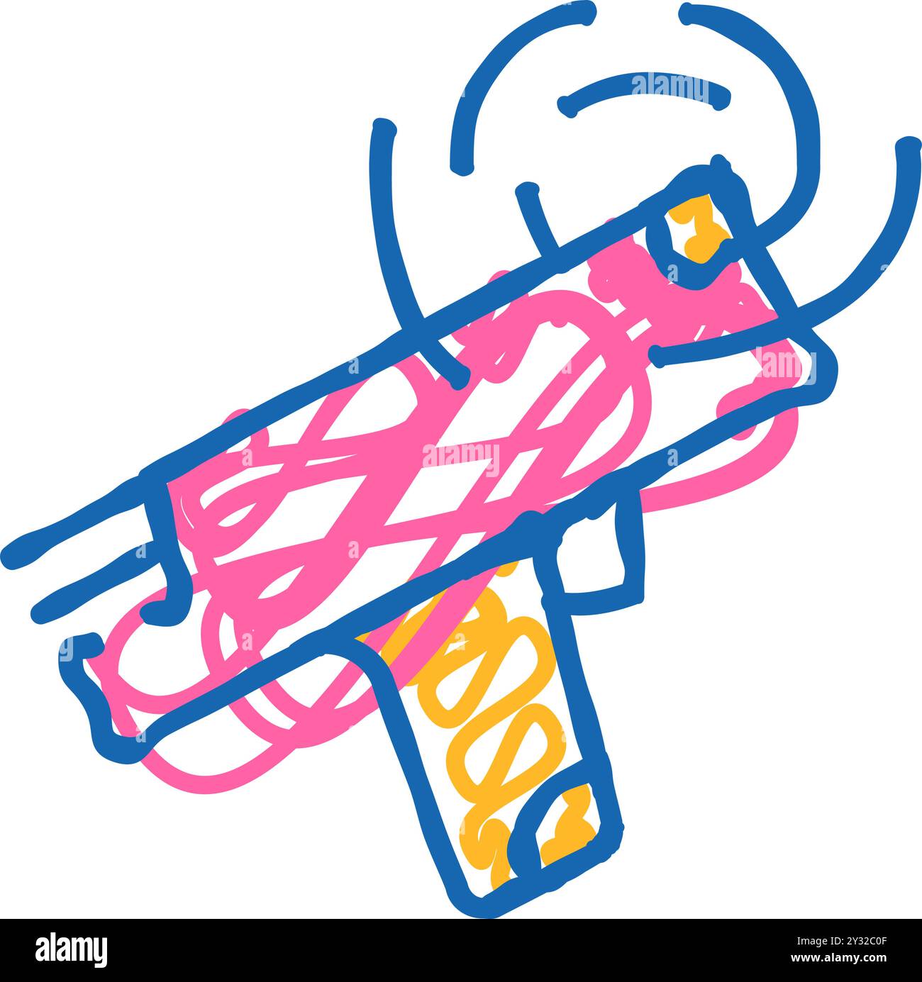 money gun machine icon doodle illustration Stock Vector Image & Art - Alamy