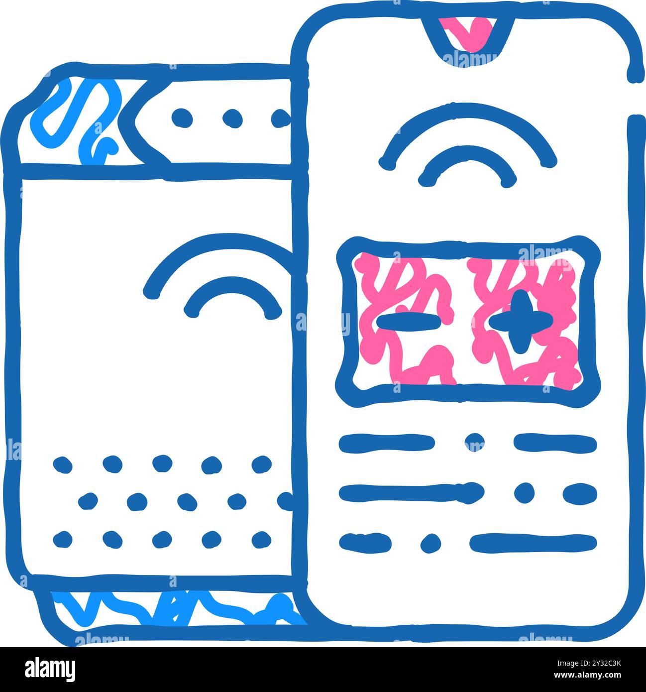 phone control air cleaner icon doodle illustration Stock Vector Image ...