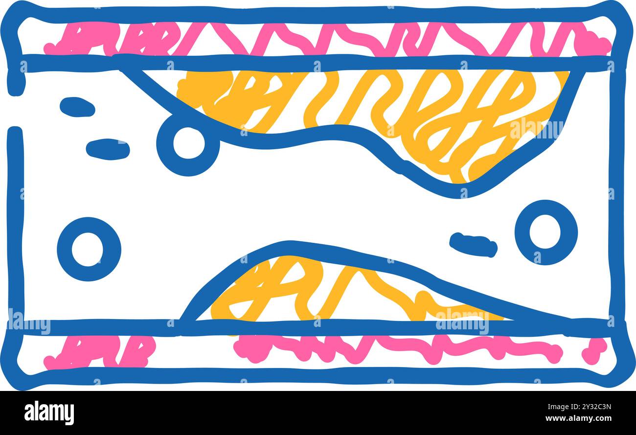 formation of cholesterol plaques in artery icon doodle illustration ...