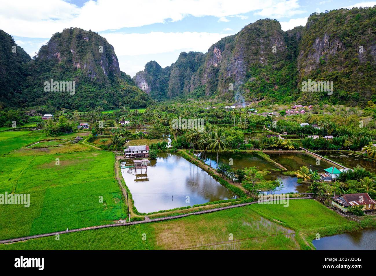 beautiful karst landscape in southern part of sulawesi island in ...