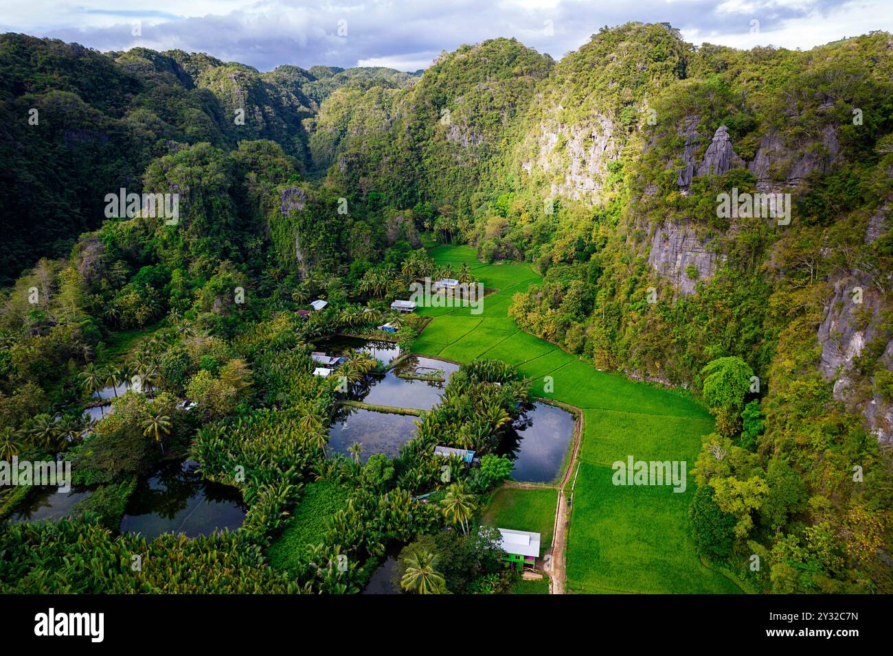 beautiful karst landscape in southern part of sulawesi island in ...