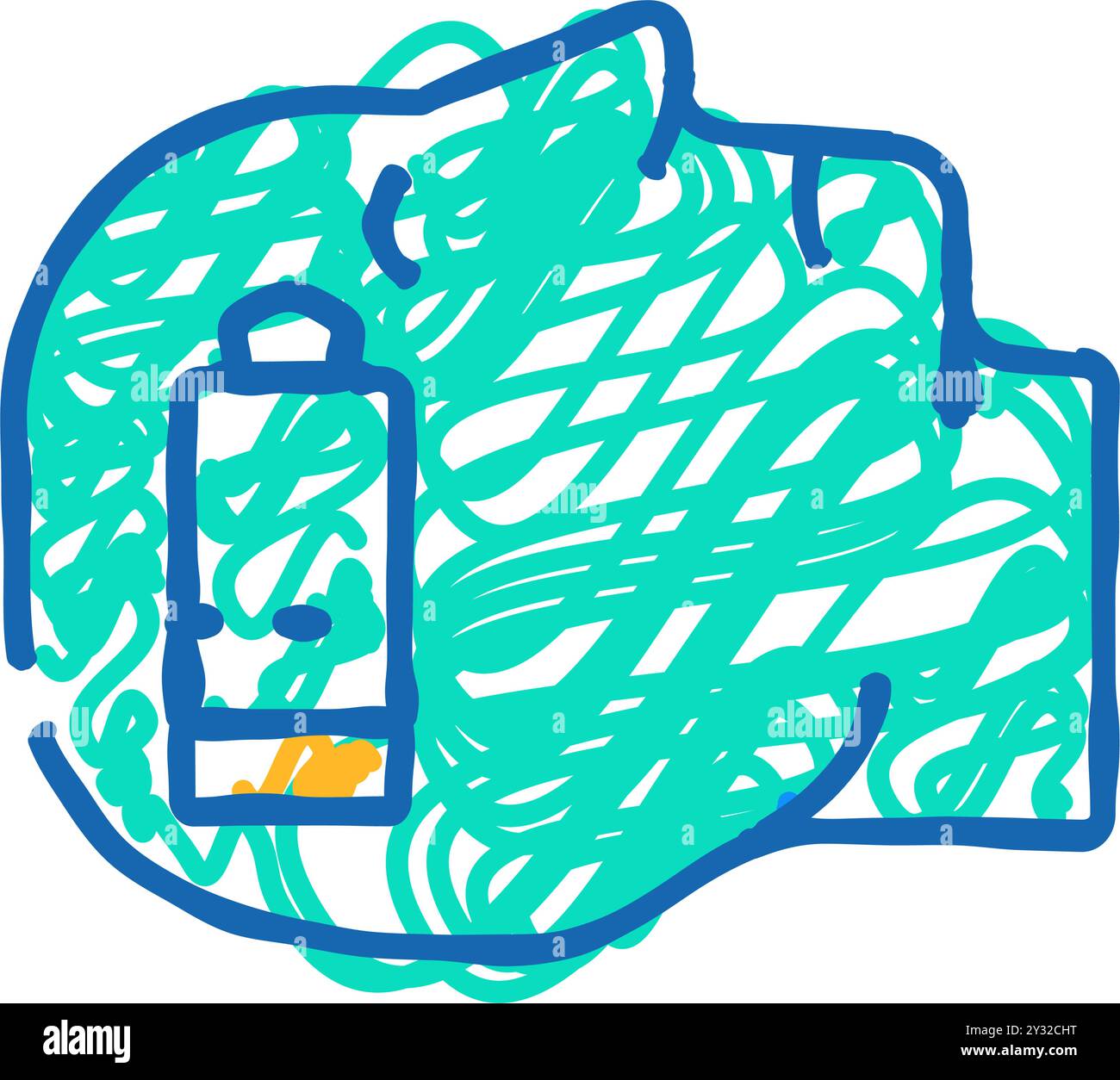 lack of strength and energy icon doodle illustration Stock Vector Image ...