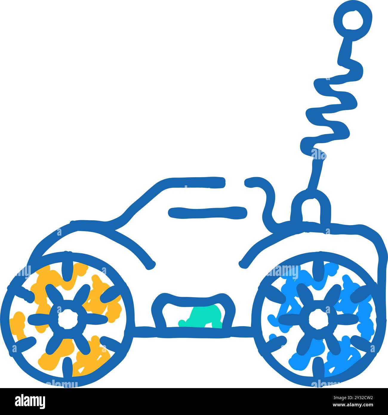 radio controlled car toy icon doodle illustration Stock Vector Image ...
