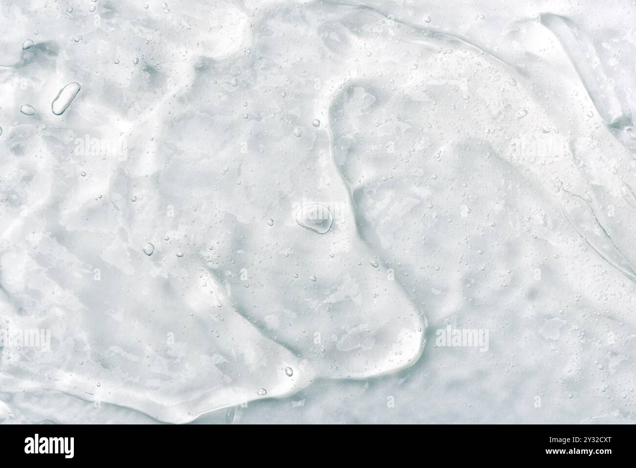 Transparent gel texture on a white background Stock Photo - Alamy