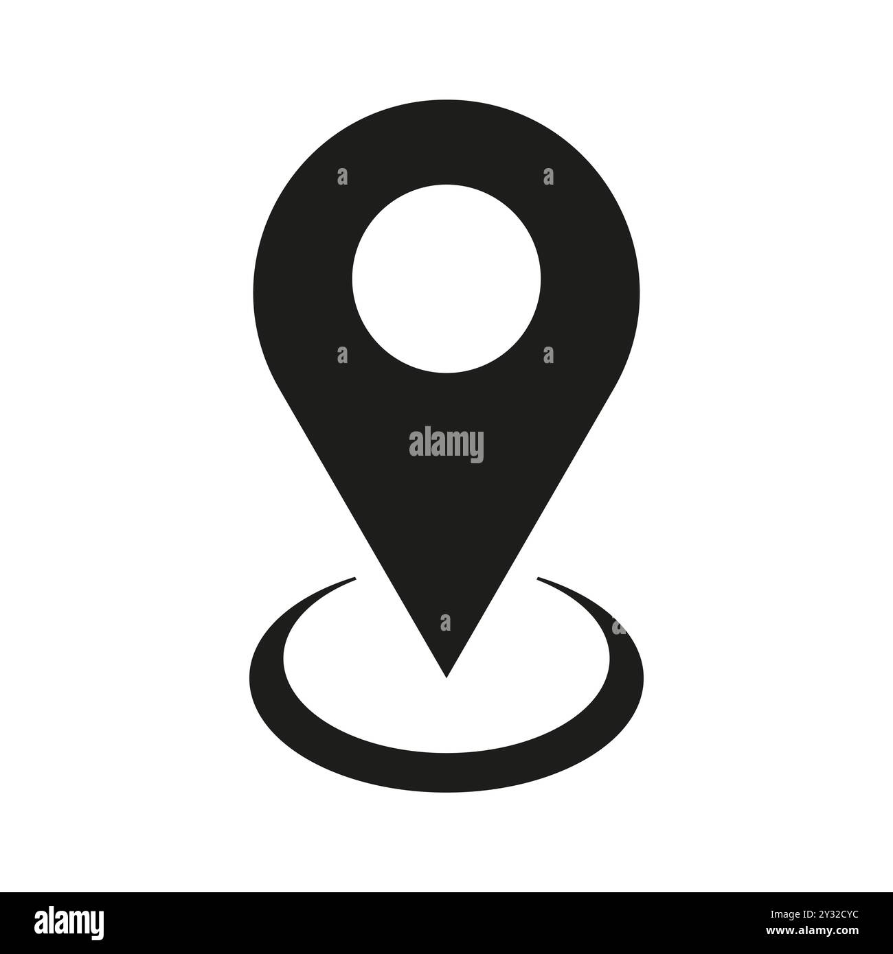 Location pin icon. Map marker symbol. Geolocation outline. Vector ...