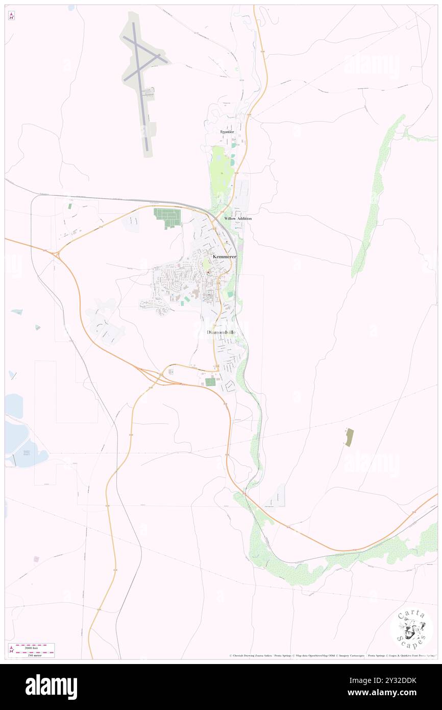 Map of diamondville Cut Out Stock Images & Pictures - Alamy