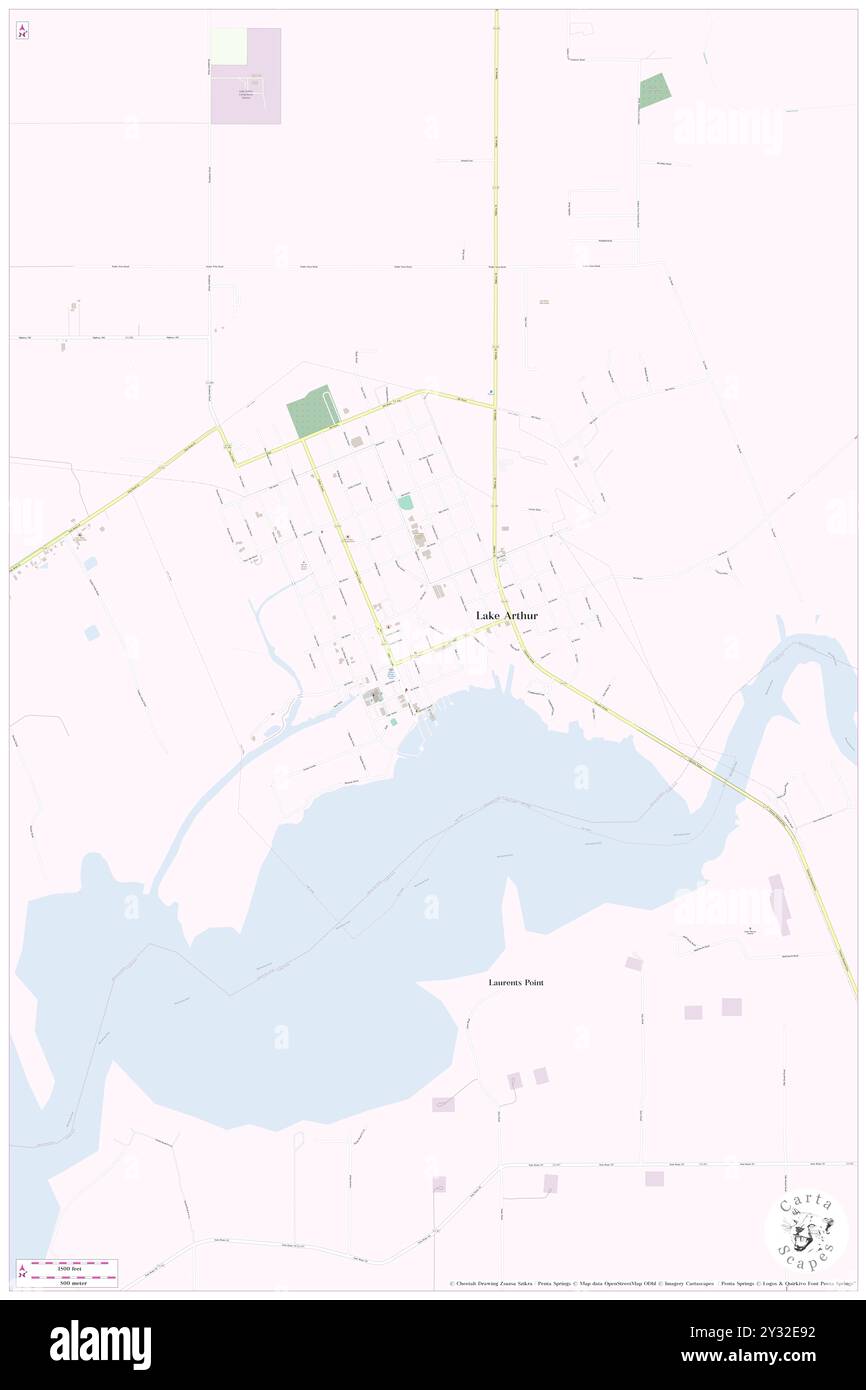 Map of lake arthur louisiana Cut Out Stock Images & Pictures - Alamy