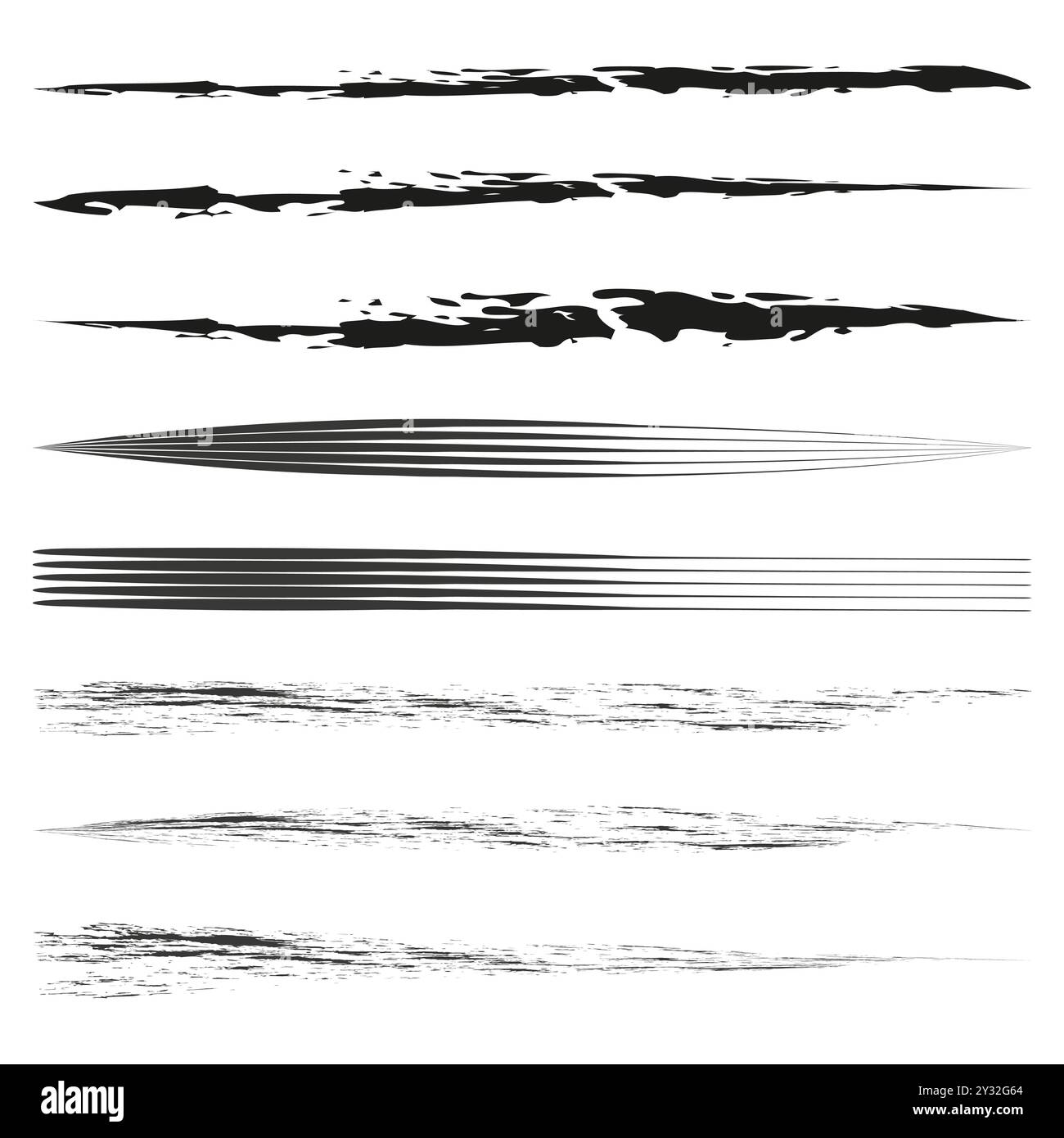 Grunge texture stripes. Abstract brush strokes. Sharp line elements ...