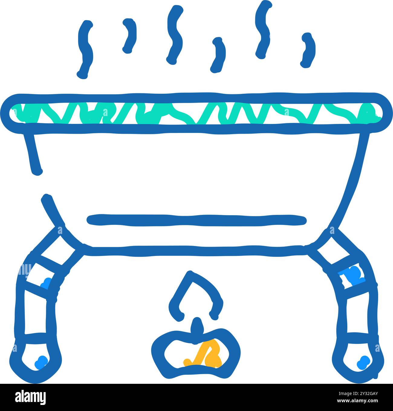 table food warmer icon doodle illustration Stock Vector Image & Art - Alamy