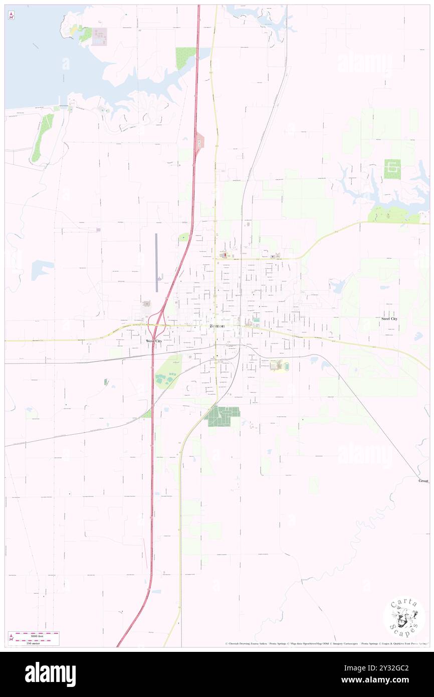 Benton, Franklin County, US, United States, Illinois, N 37 59' 48'', S ...