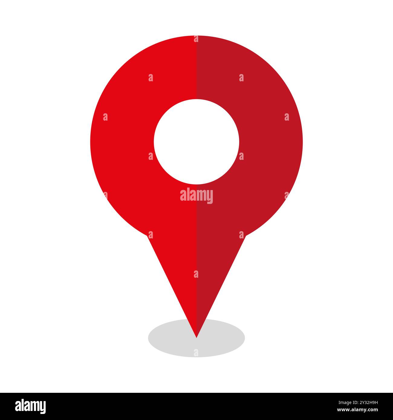 Red map pin icon. Flat style vector. Simple location symbol. Modern ...