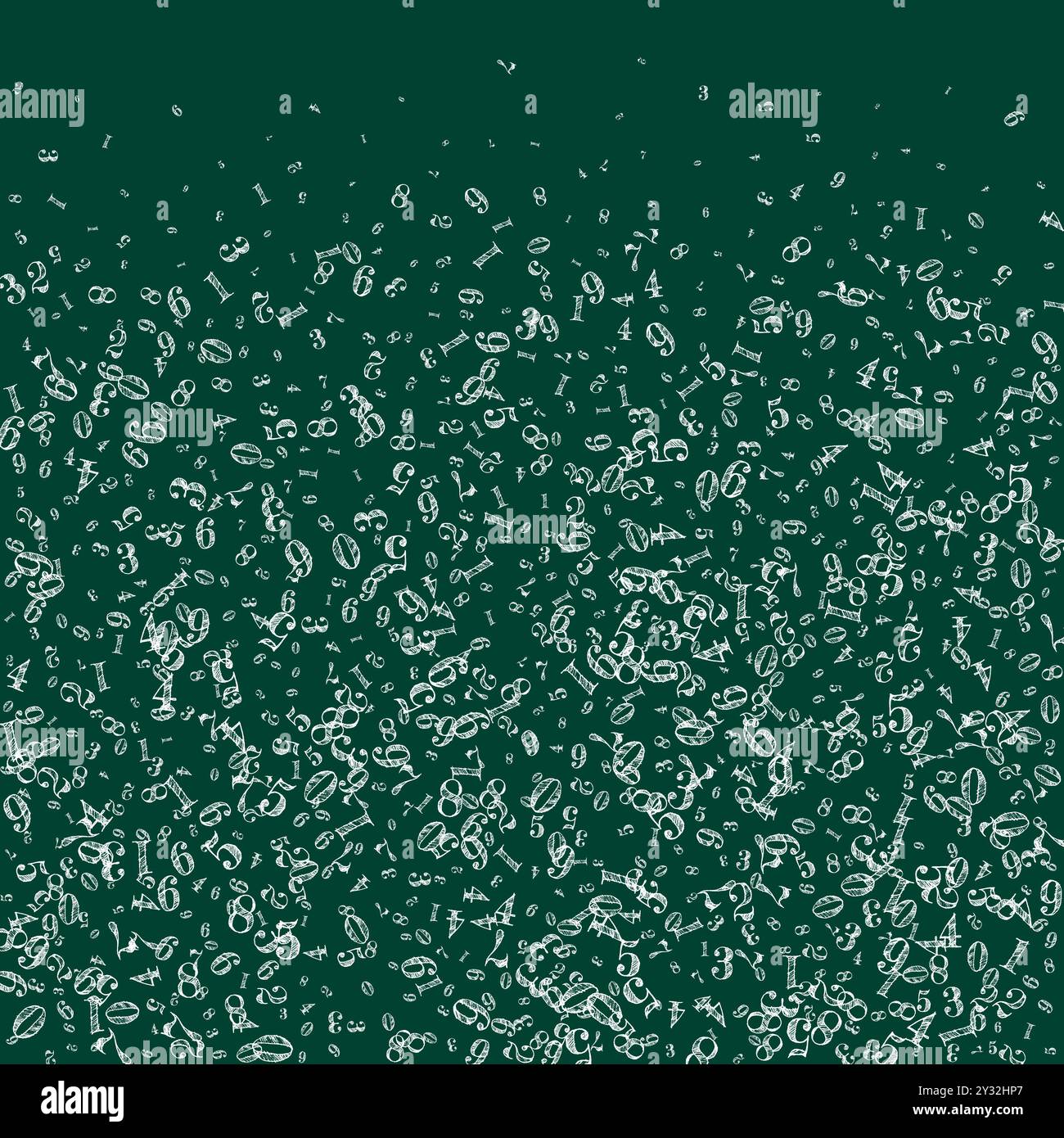 Falling numbers. Math study concept with flying digits. Back to school ...