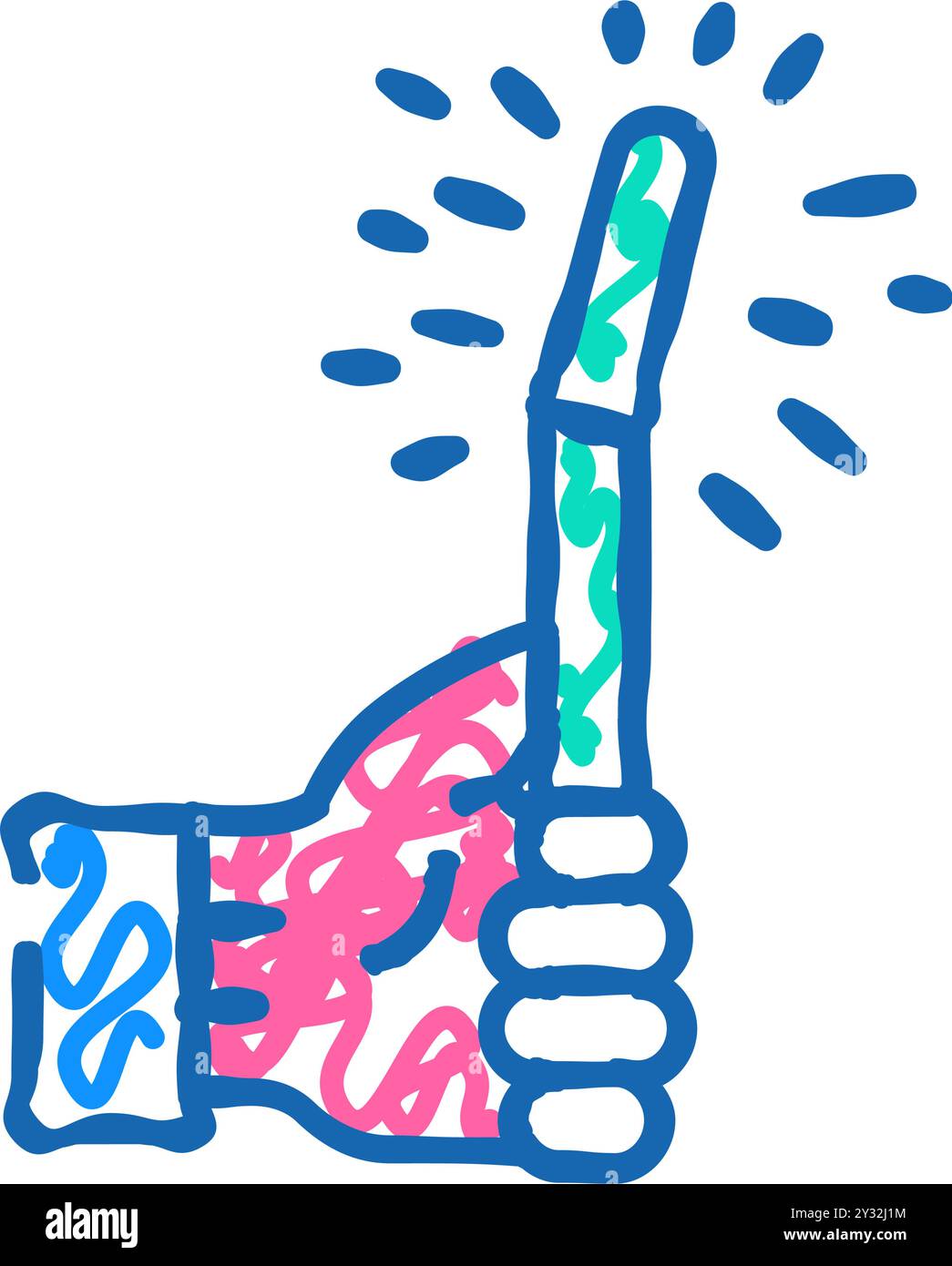 glow stick icon doodle illustration Stock Vector Image & Art - Alamy