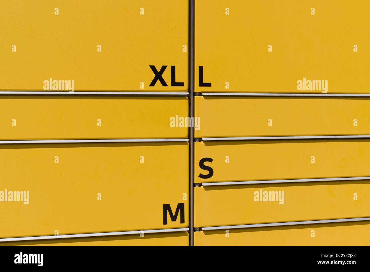 Post office package locker storage doors close up Stock Photo - Alamy