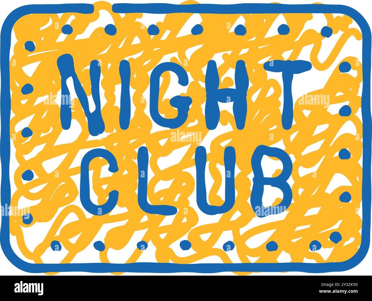 night club sign icon doodle illustration Stock Vector Image & Art - Alamy