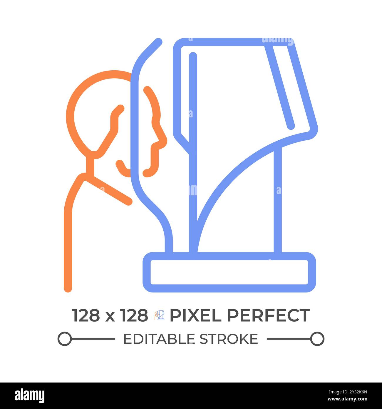 Auto Refractometer test two color line icon Stock Vector Image & Art ...