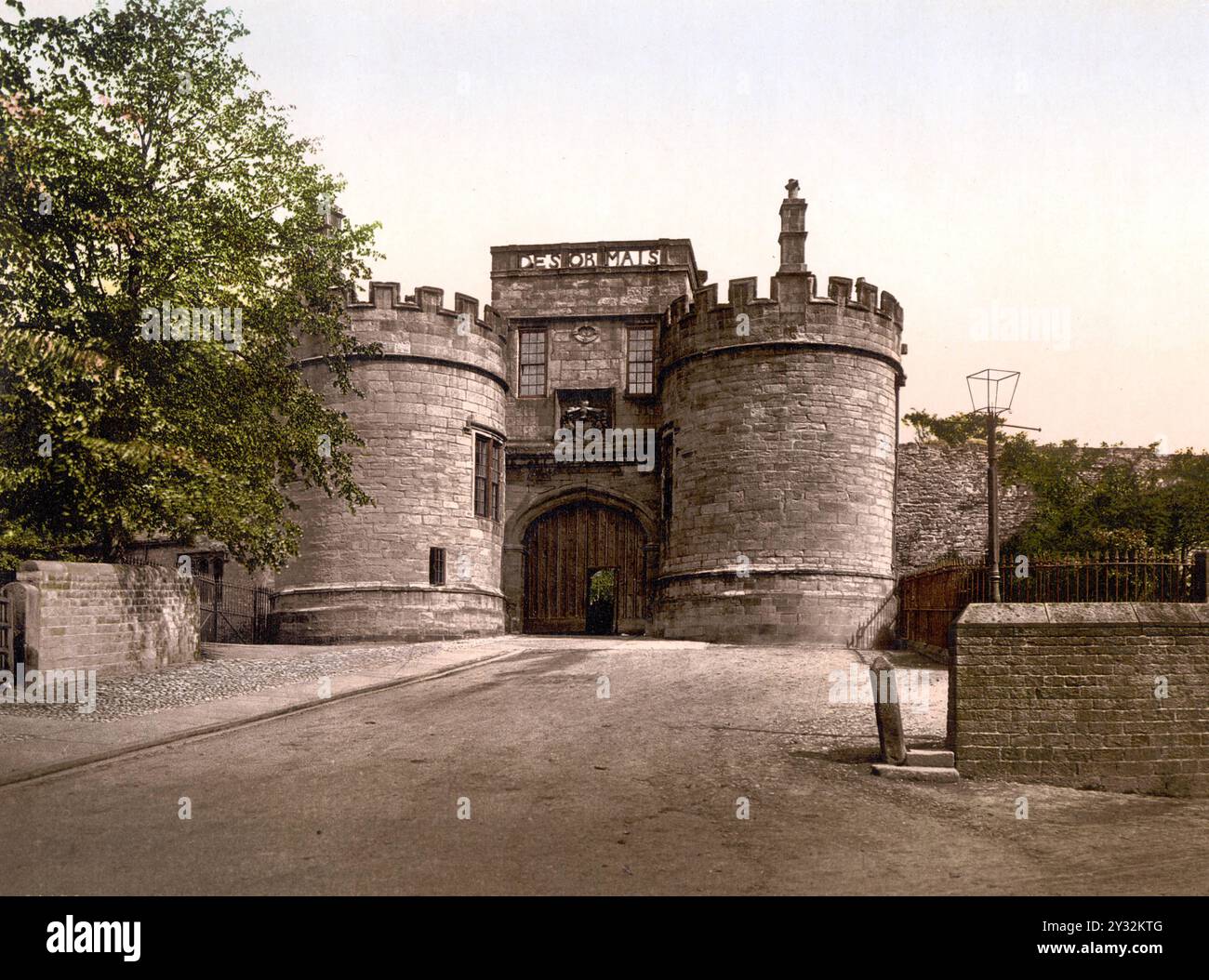 das mittelalterliche Skipton Castle, erbaut 1090 in Skipton, North ...