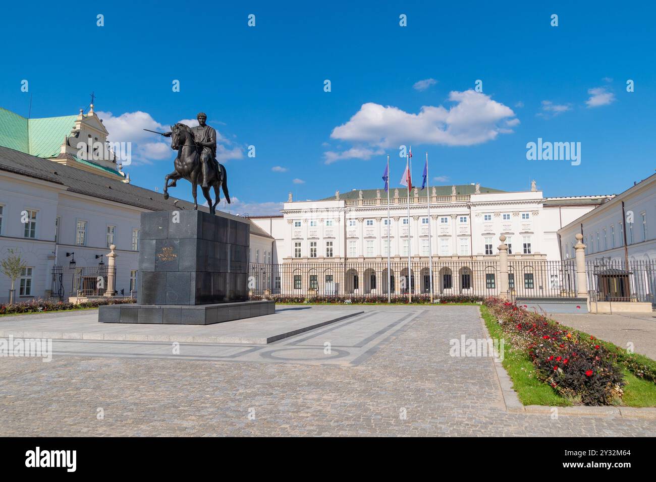 The Presidential Palace. the official residence of the Polish head of ...
