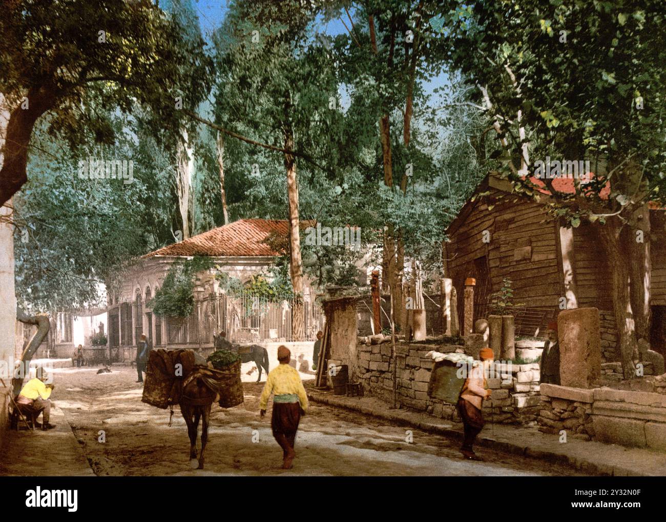 Stadtteil Scutari, Istanbul, Türkei, Ansicht aus 1885, Historisch ...