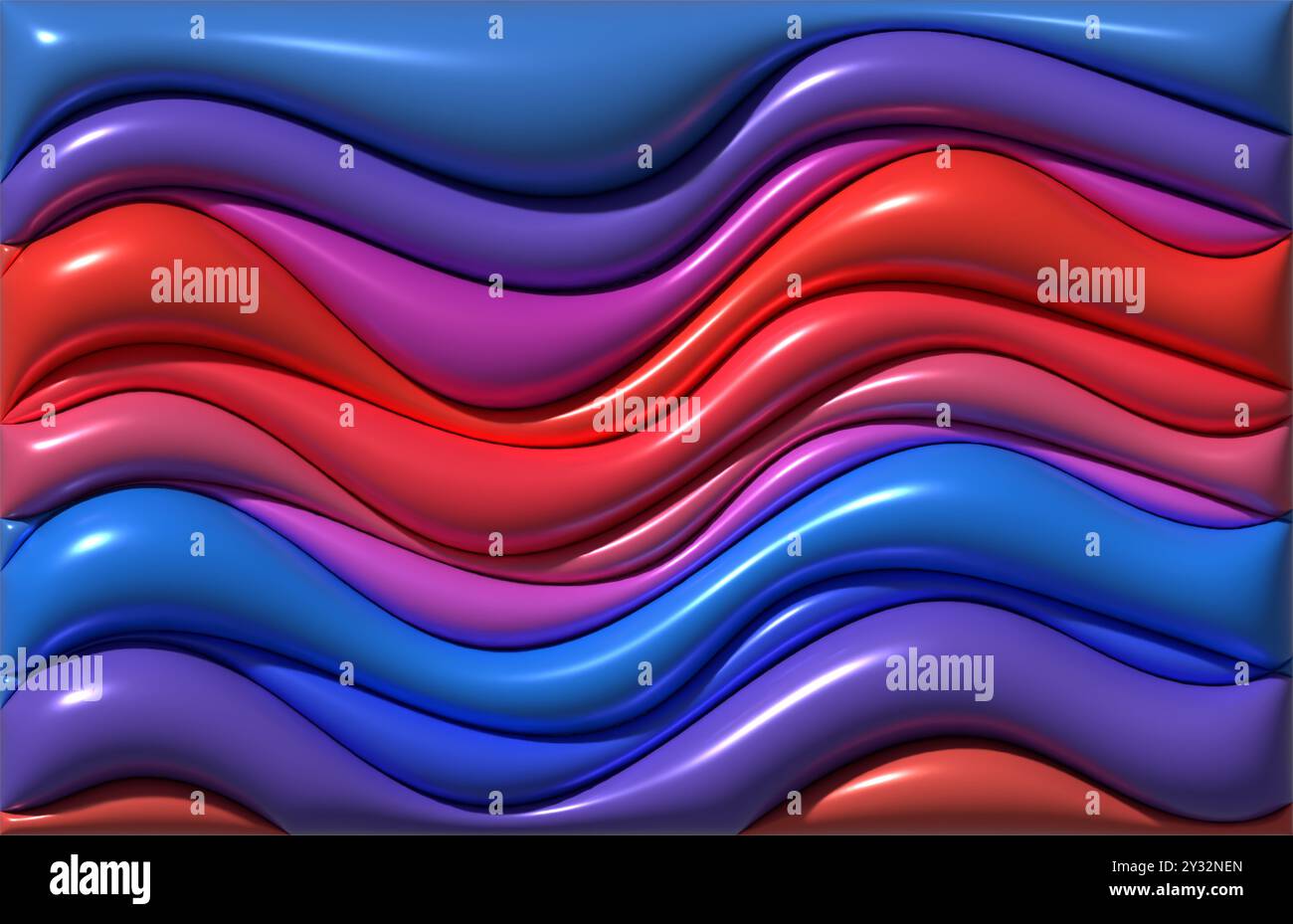 Abstract image with smooth, wavy lines with a glossy effect, sense of ...
