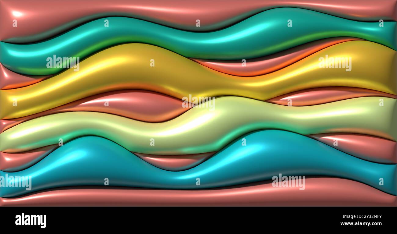 Abstract image with smooth, wavy lines with a glossy effect, sense of ...
