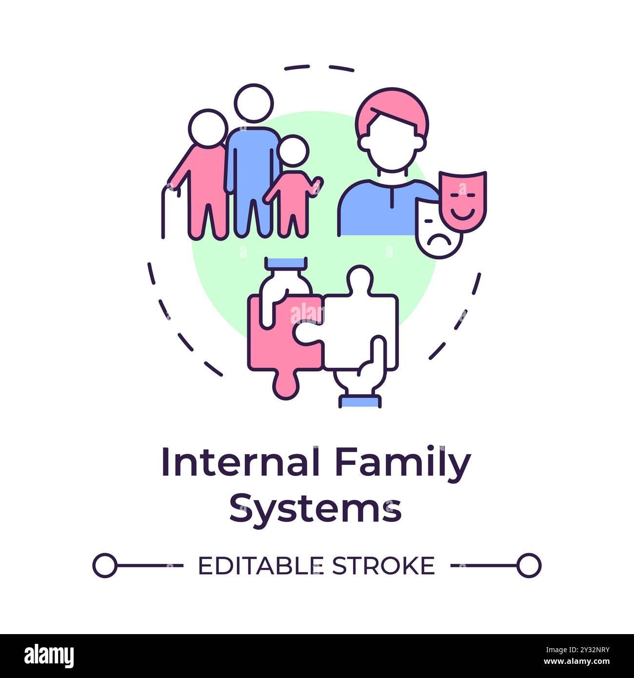 Internal family systems multi color concept icon Stock Vector Image & Art - Alamy