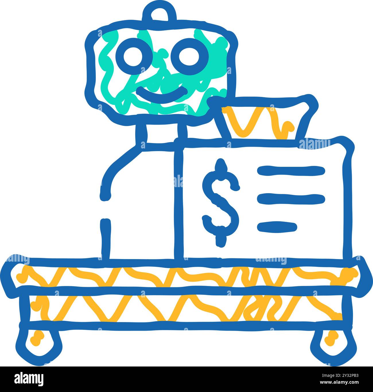 Robot cashier Stock Vector Images - Alamy