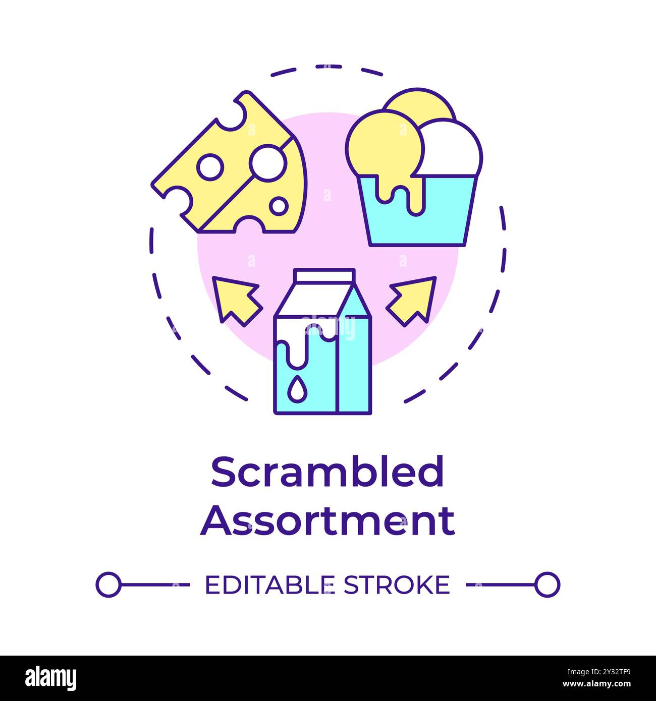 Scrambled assortment multi color concept icon Stock Vector Image & Art ...