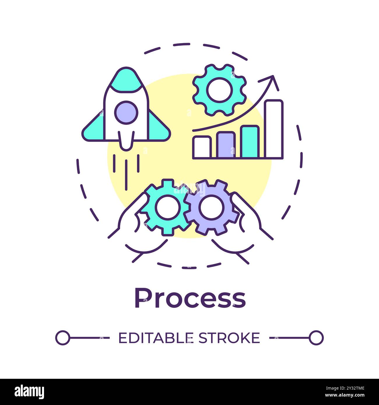 Workflow process management thin Cut Out Stock Images & Pictures - Alamy