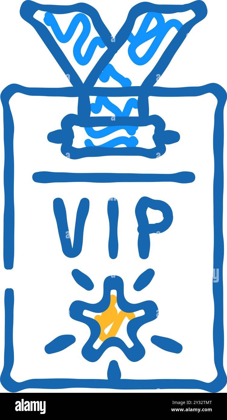 vip card icon doodle illustration Stock Vector Image & Art - Alamy