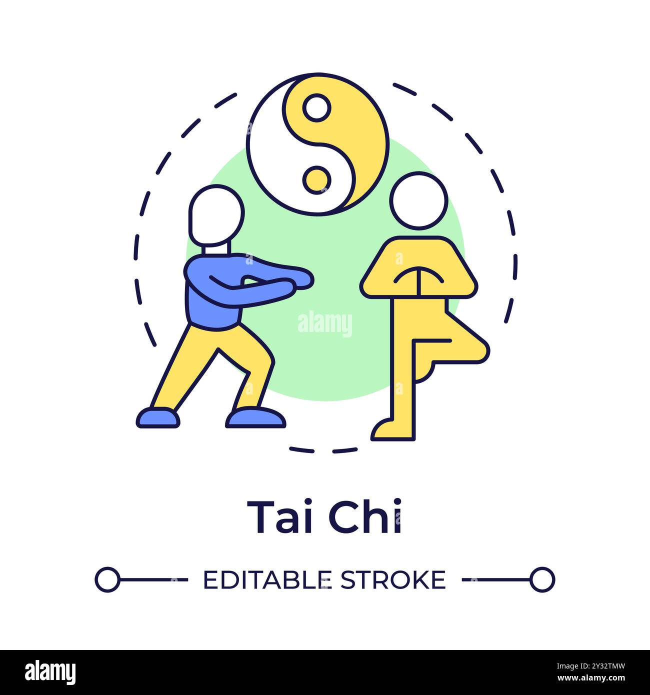 Tai chi illustration Stock Vector Images - Alamy