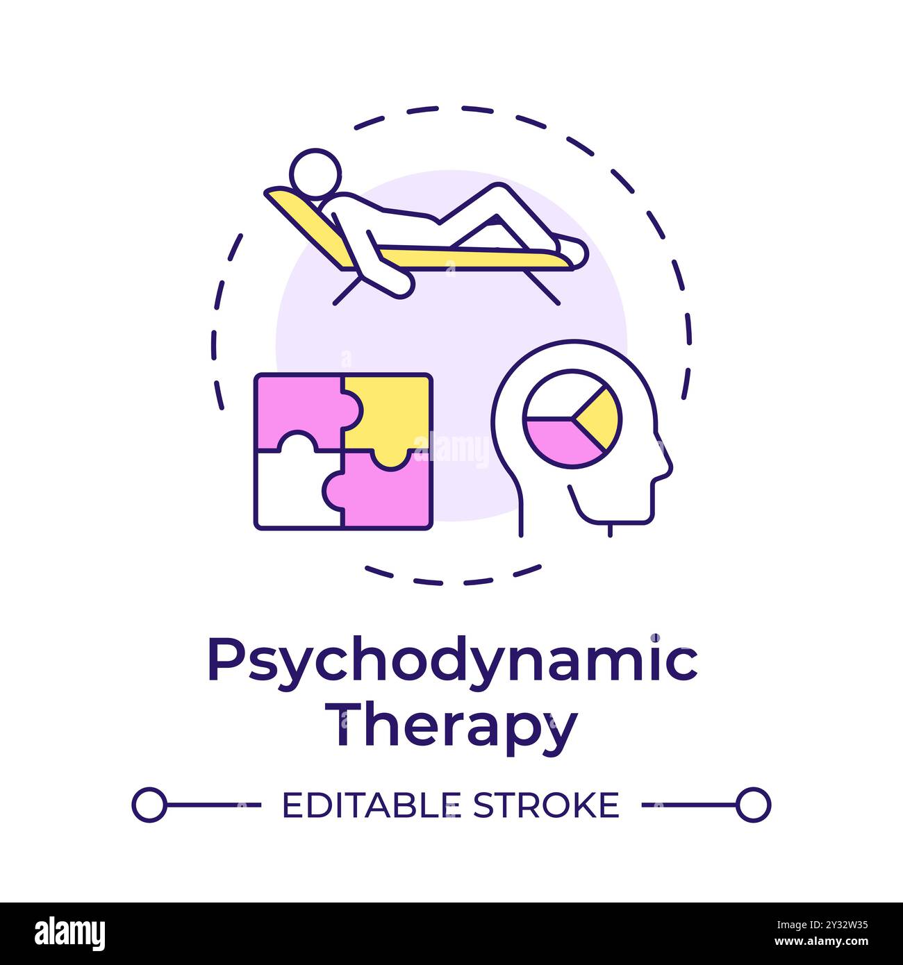 Psychodynamic therapy multi color concept icon Stock Vector Image & Art ...