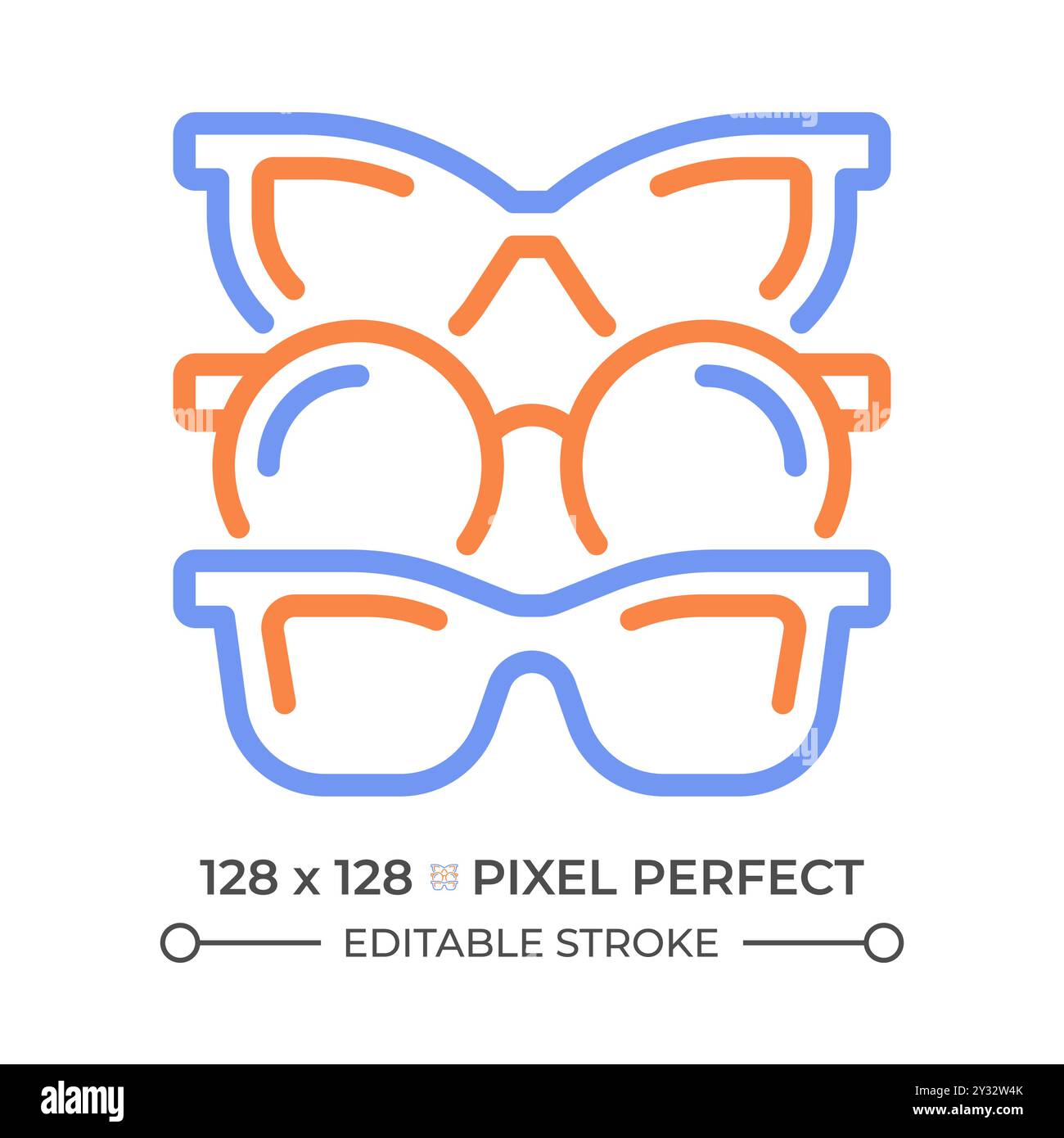 Two glasses icon outline hi-res stock photography and images - Alamy