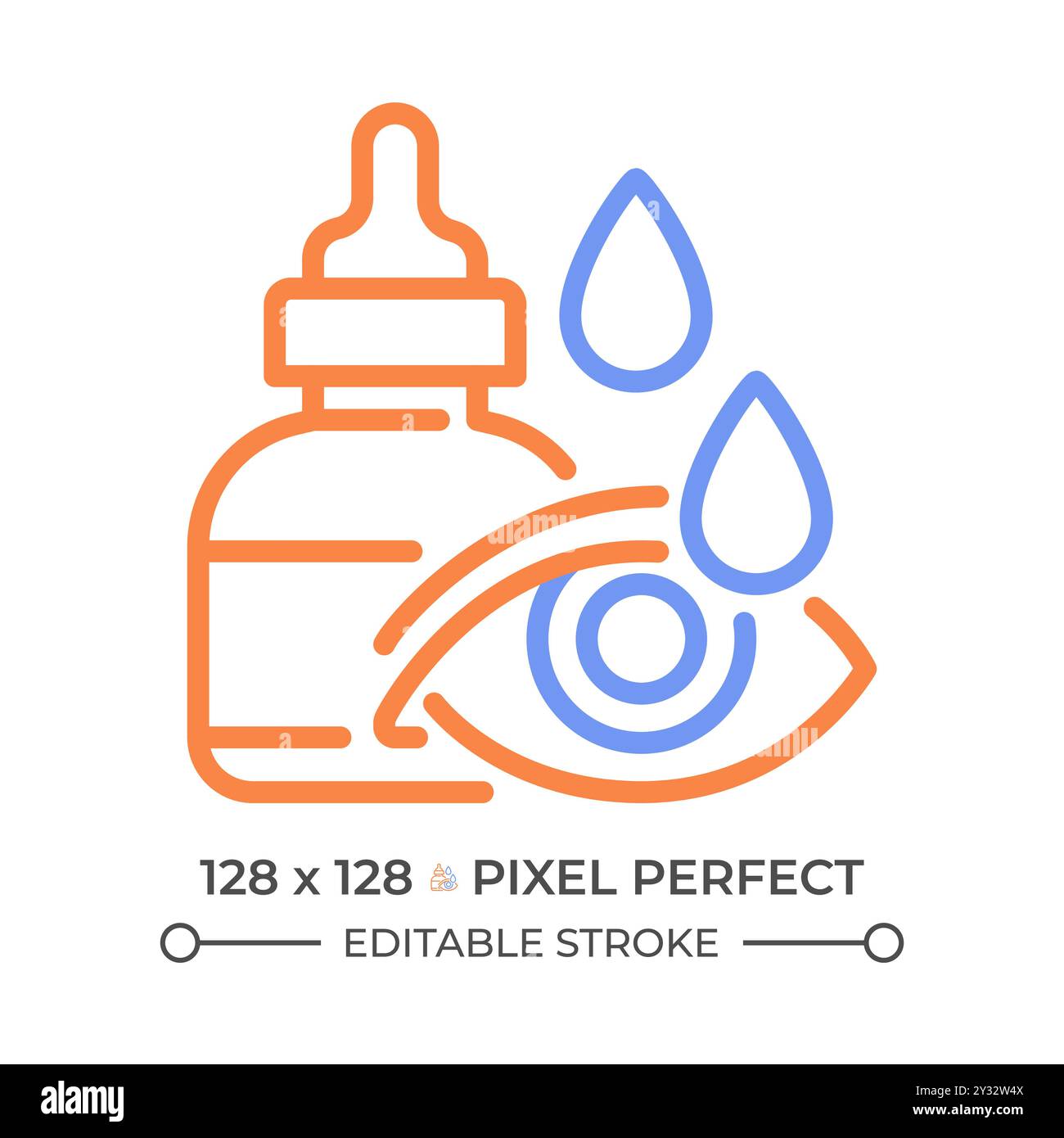 Eye drop two color line icon Stock Vector Image & Art - Alamy