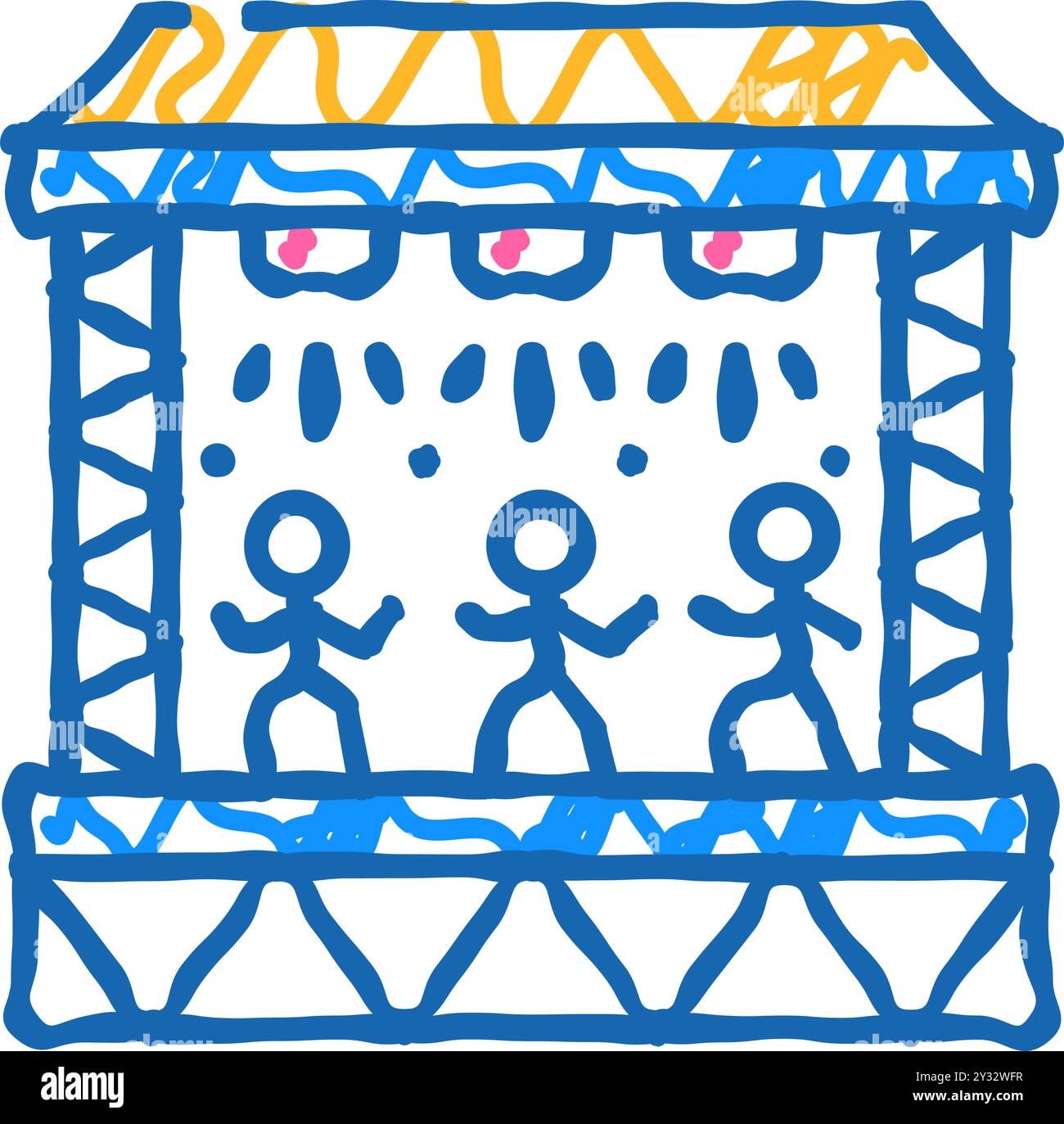 dancing scene icon doodle illustration Stock Vector Image & Art - Alamy